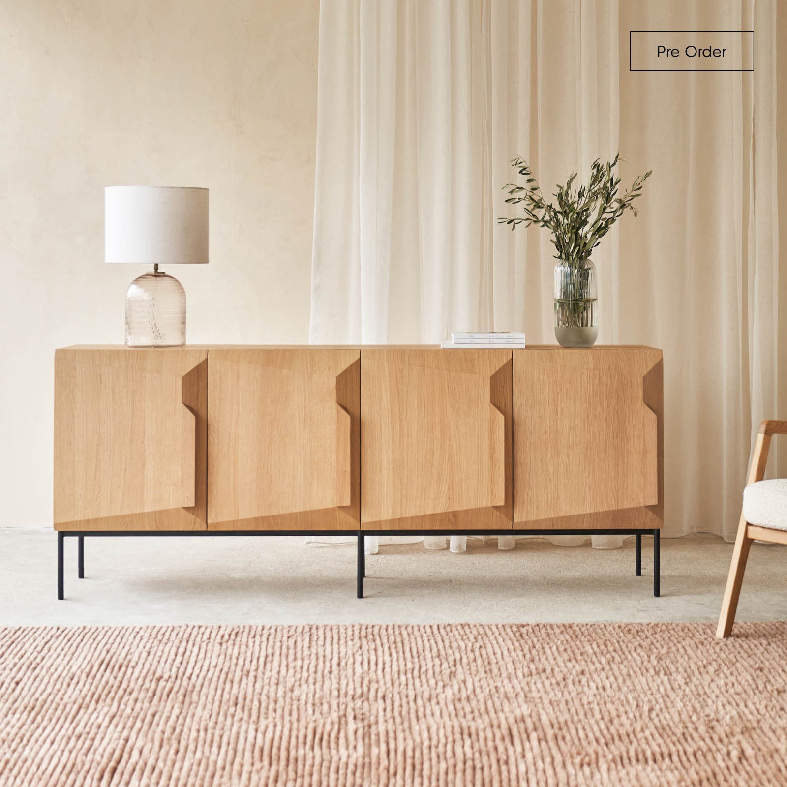 Stairs Sideboard Oak Natural 200cm Originals Furniture