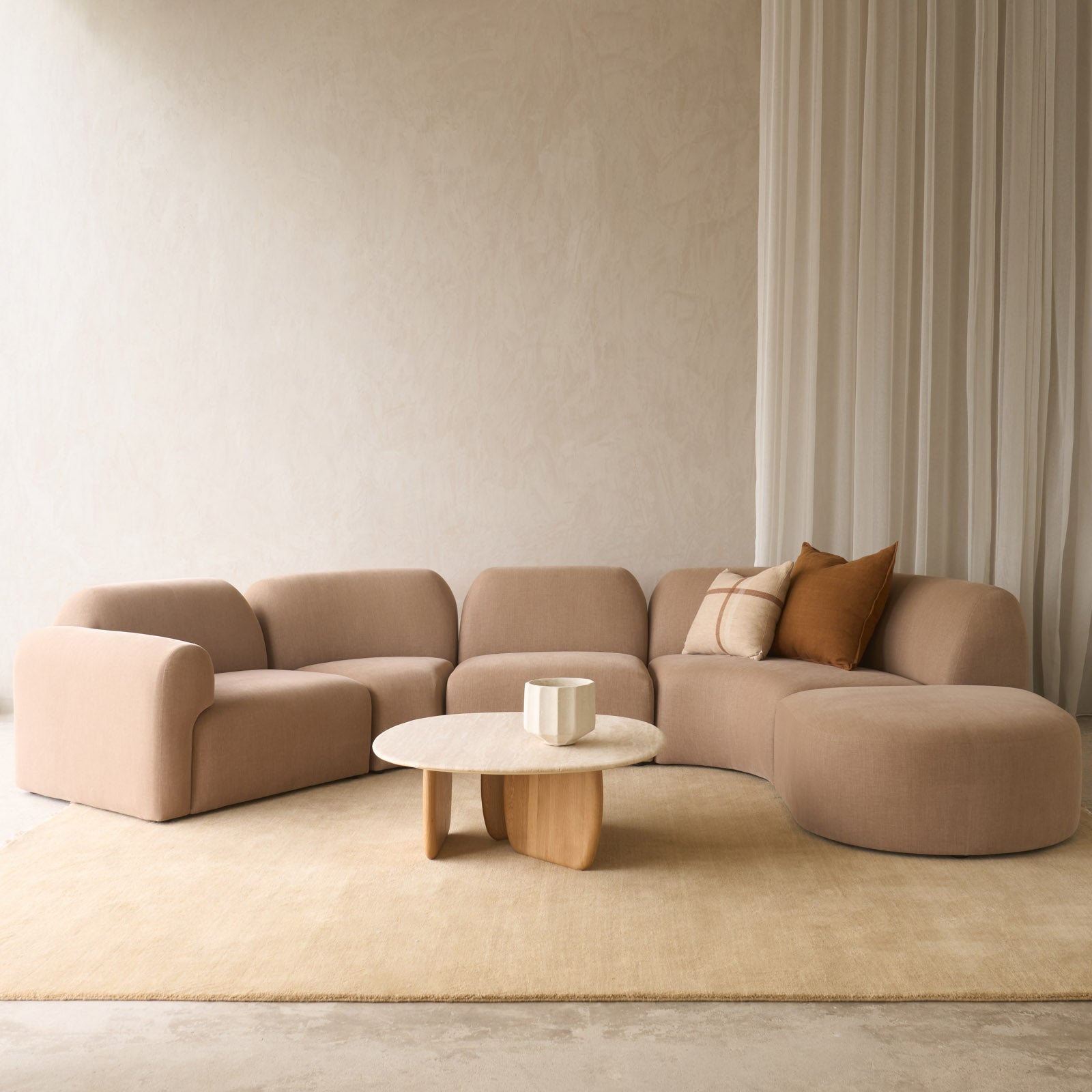 Bulky Modular Sofa | Sepia (370cm) – Originals Furniture