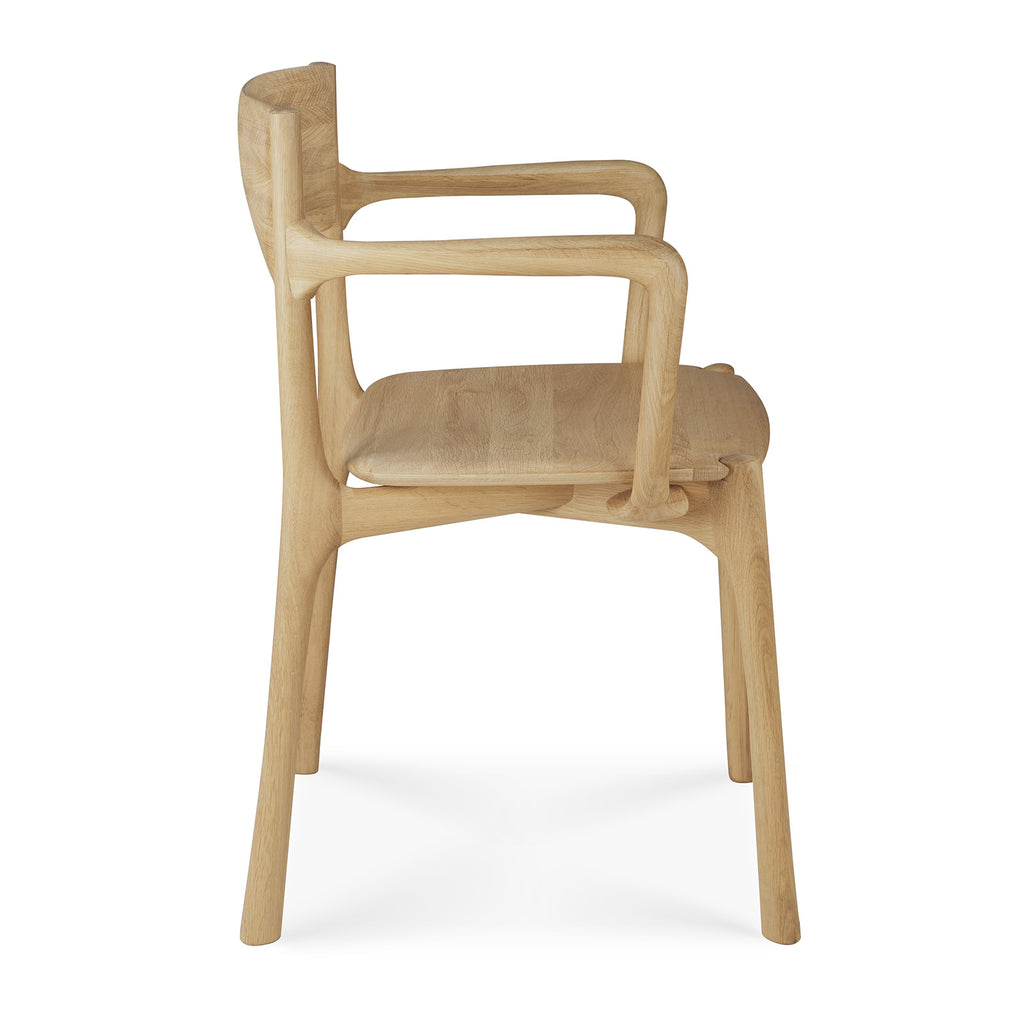 Ethnicraft PI Dining Chair With Arms | Oak – Originals Furniture
