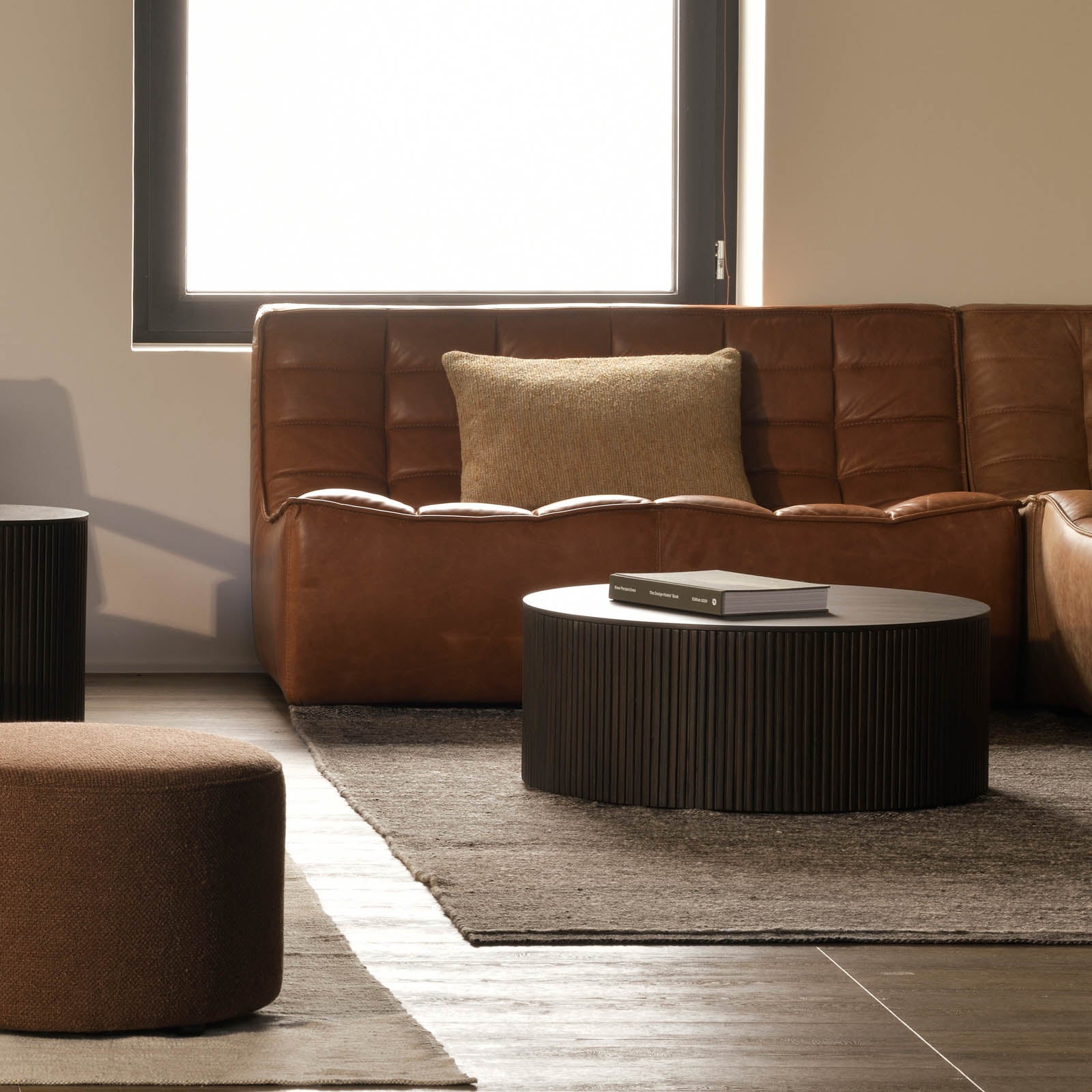 Roller Max Coffee Table | Mahogany Dark Brown - Large (80cm ...