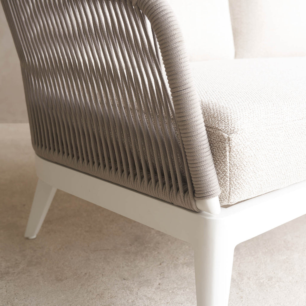 Hamilton Outdoor Sofa | 2 Seater White Frame - Taupe (174cm ...