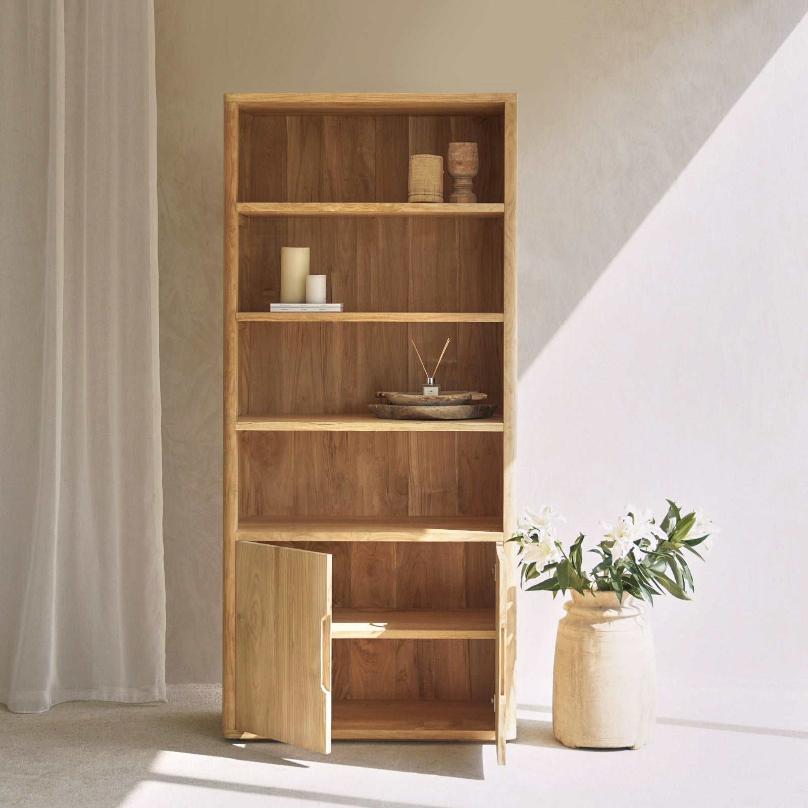 Java Bookcase | Old Teak - Natural (100cm) – Originals Furniture