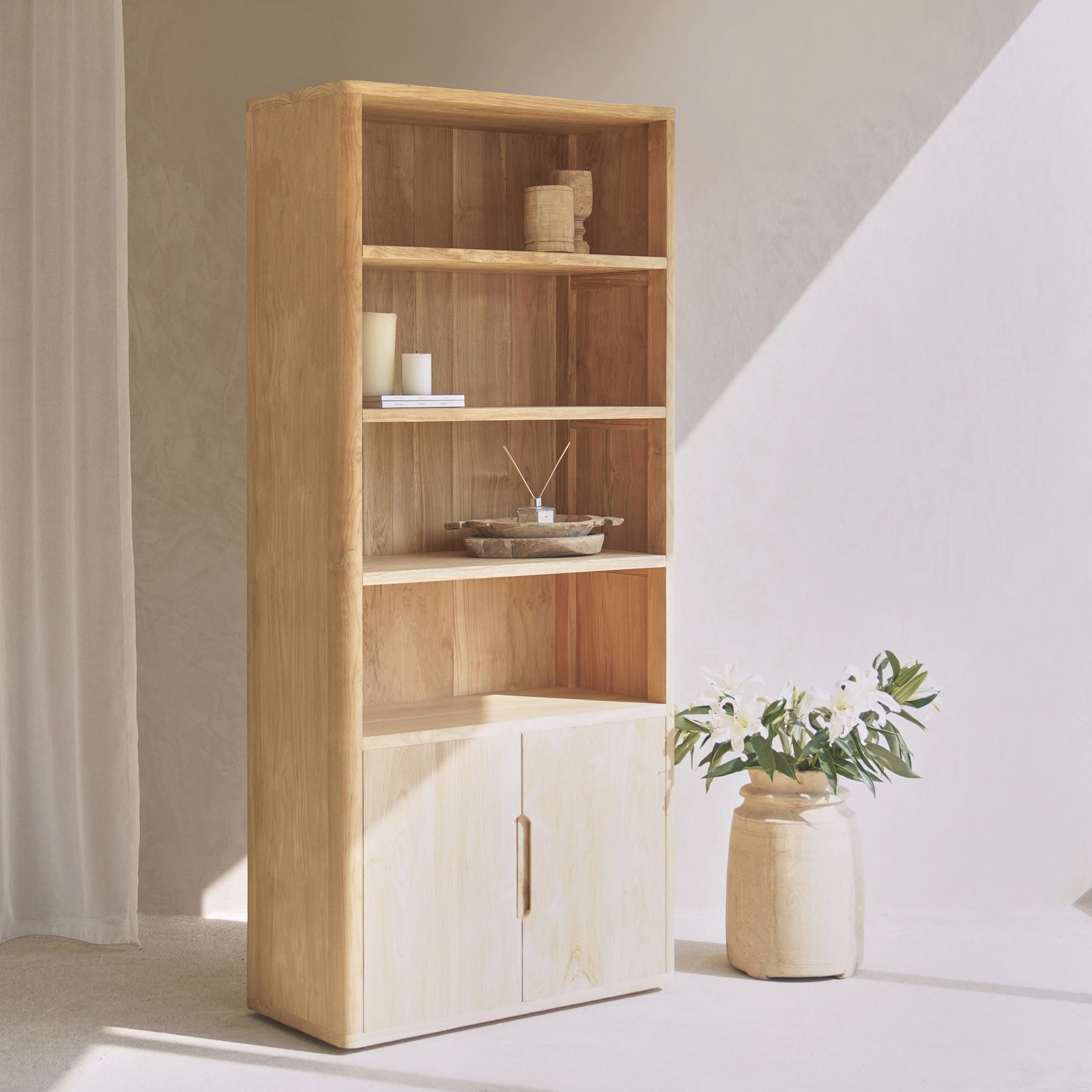 Java Bookcase | Old Teak - Natural (100cm) – Originals Furniture