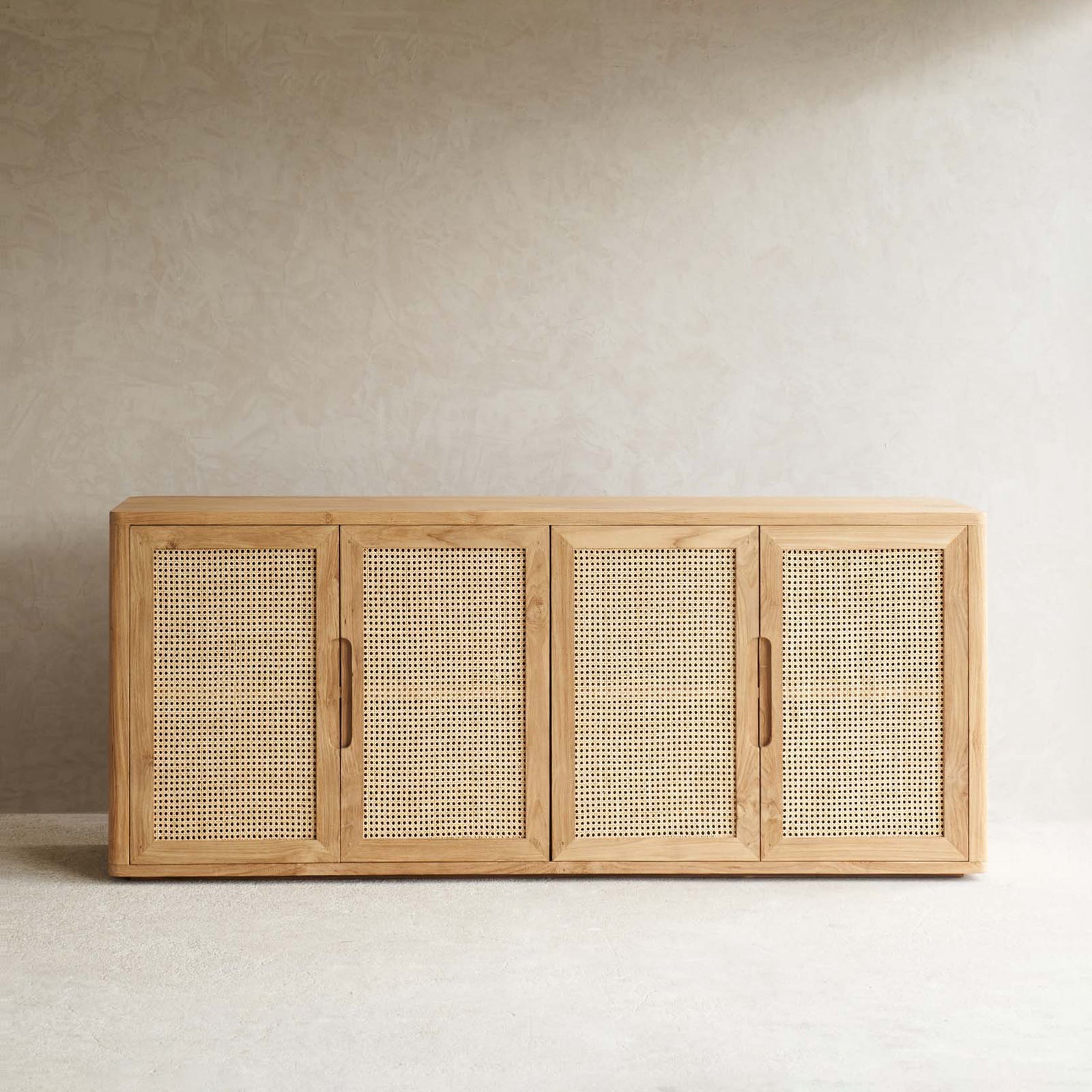 Bromo Rattan Sideboard | 4 Doors - Old Teak Natural (200cm) – Originals ...