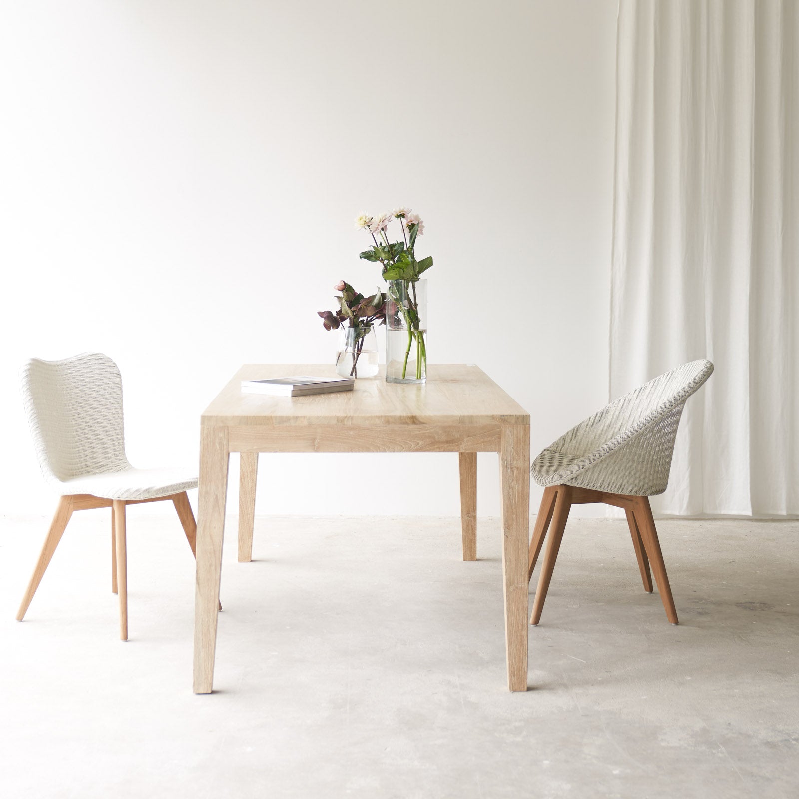 Teak Dining Table | Catalina - Whitewash - Originals Furniture Singapore