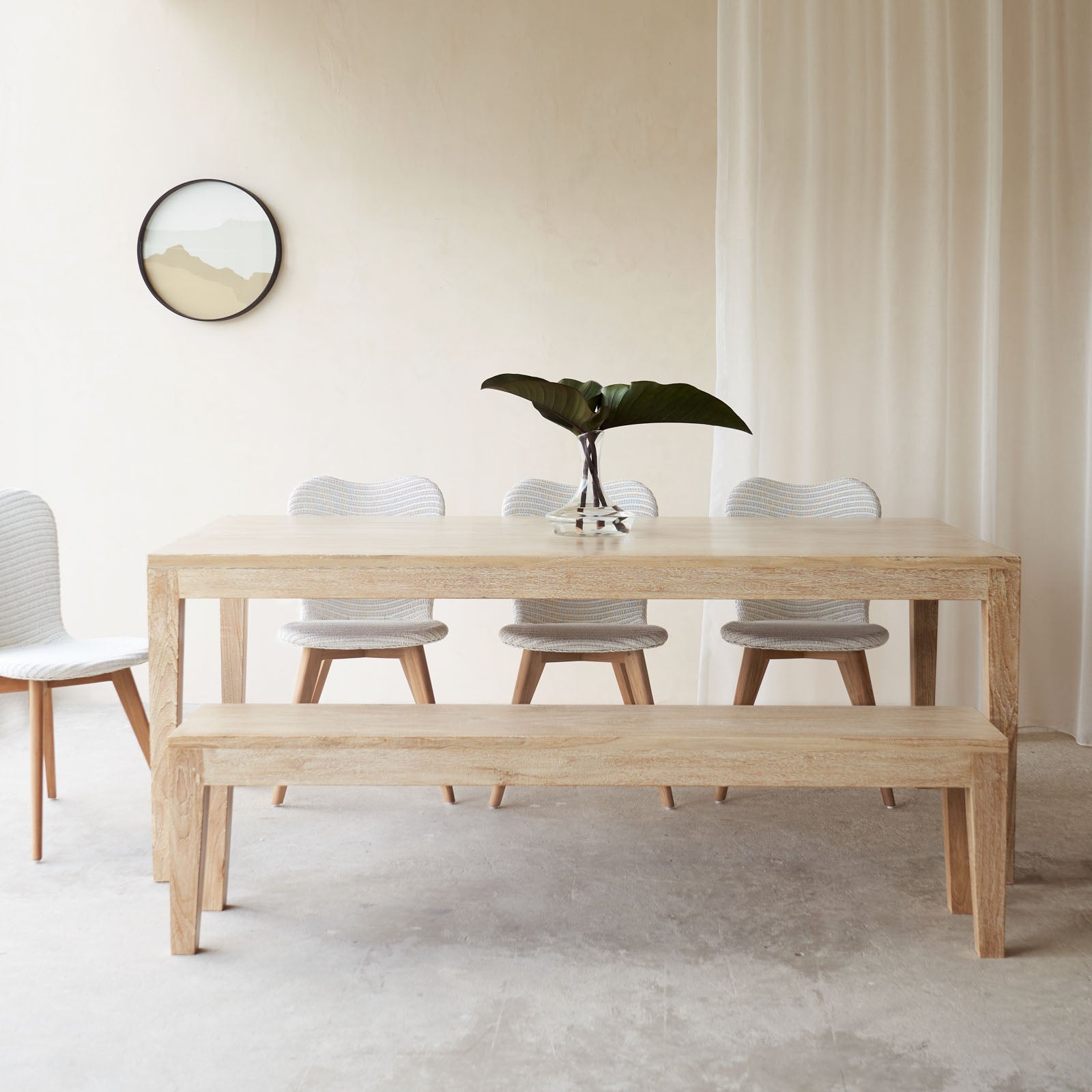 Teak Dining Table | Catalina - Whitewash - Originals Furniture Singapore
