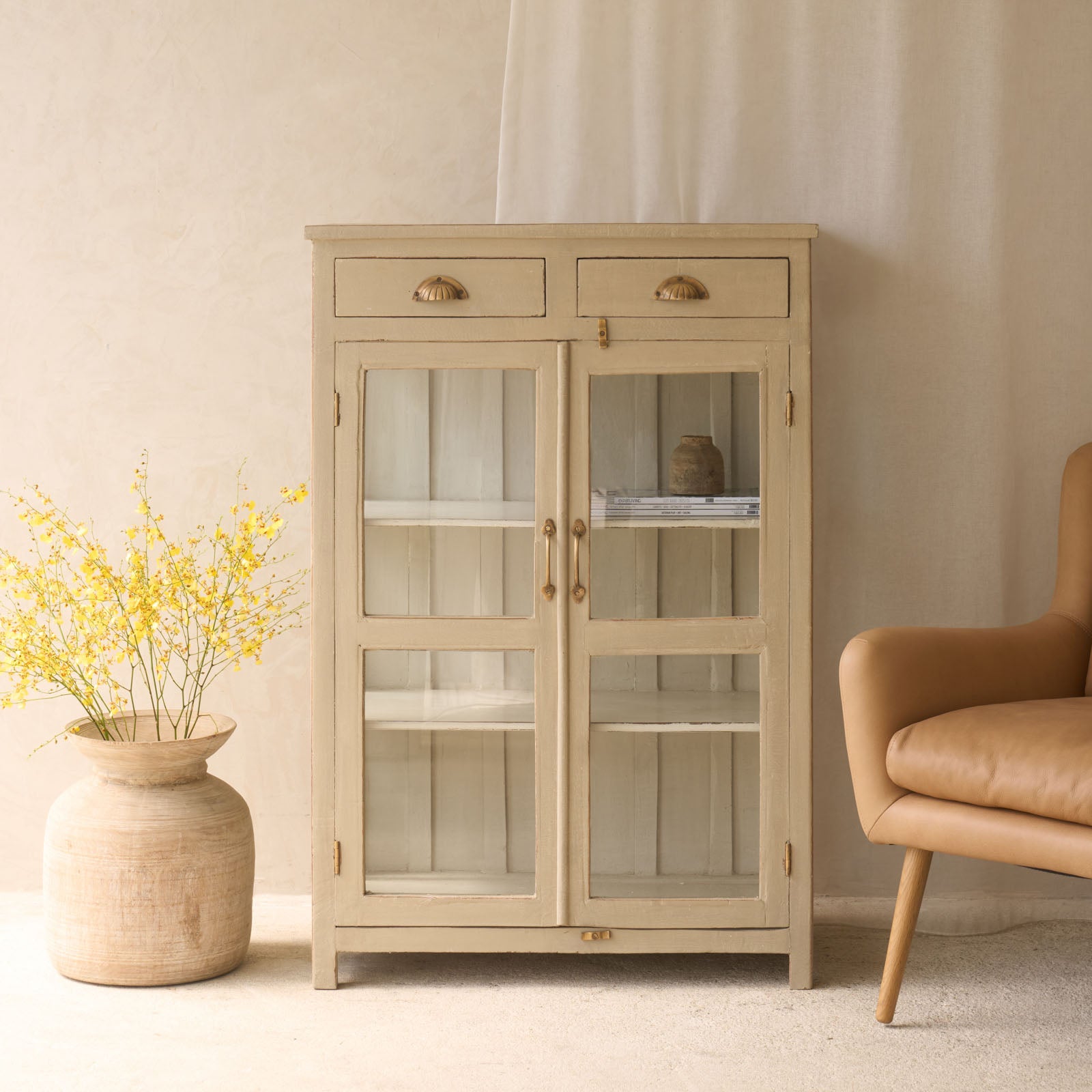 Beige Vintage Small Cabinet | Originals Furniture Singapore
