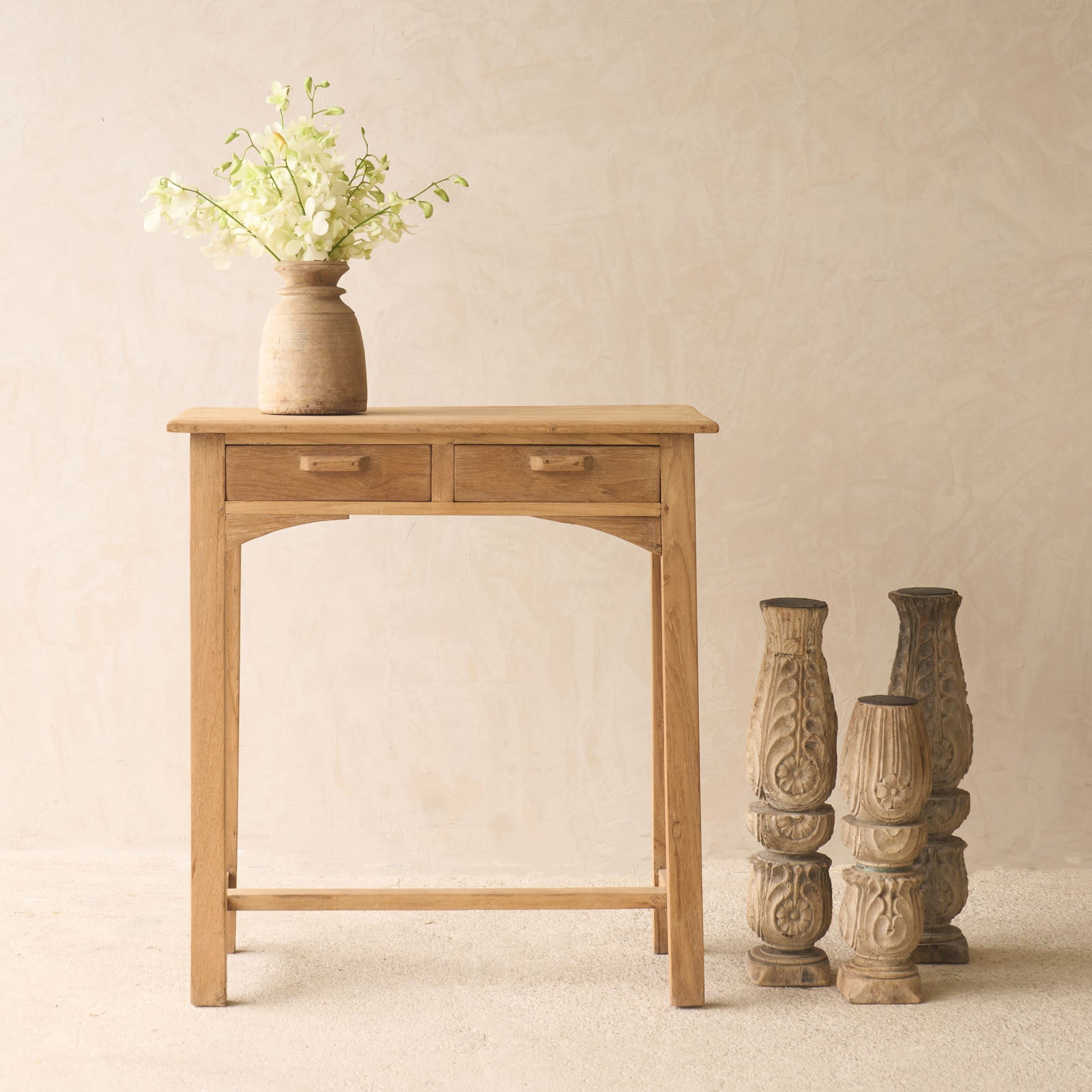 Vintage Desk with 2 Drawers | Natural – Originals Furniture