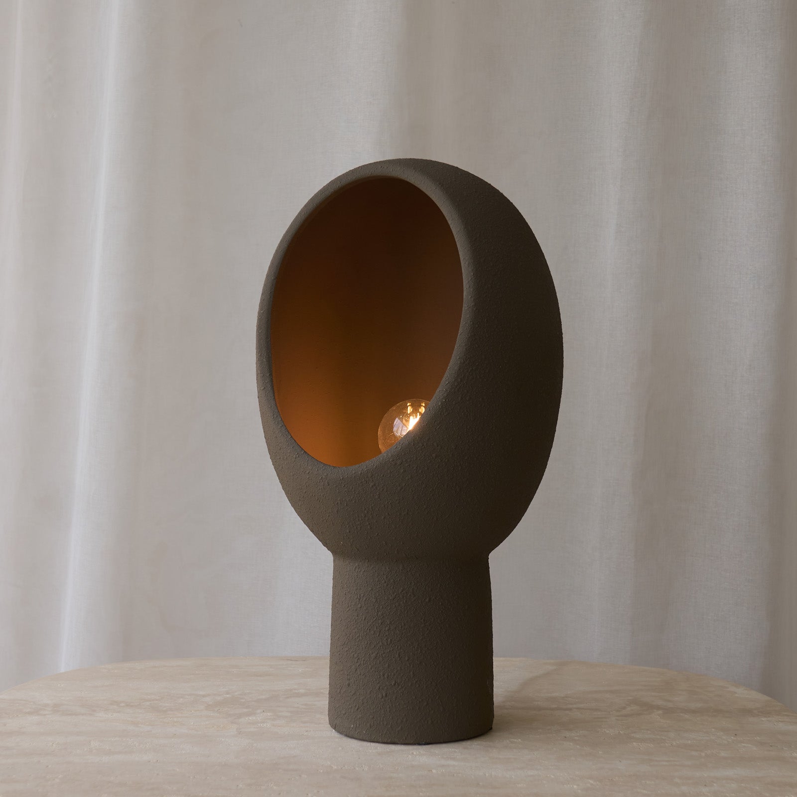 Home Accessories | Dark Brown Small Monk Table Lamp – Originals Furniture
