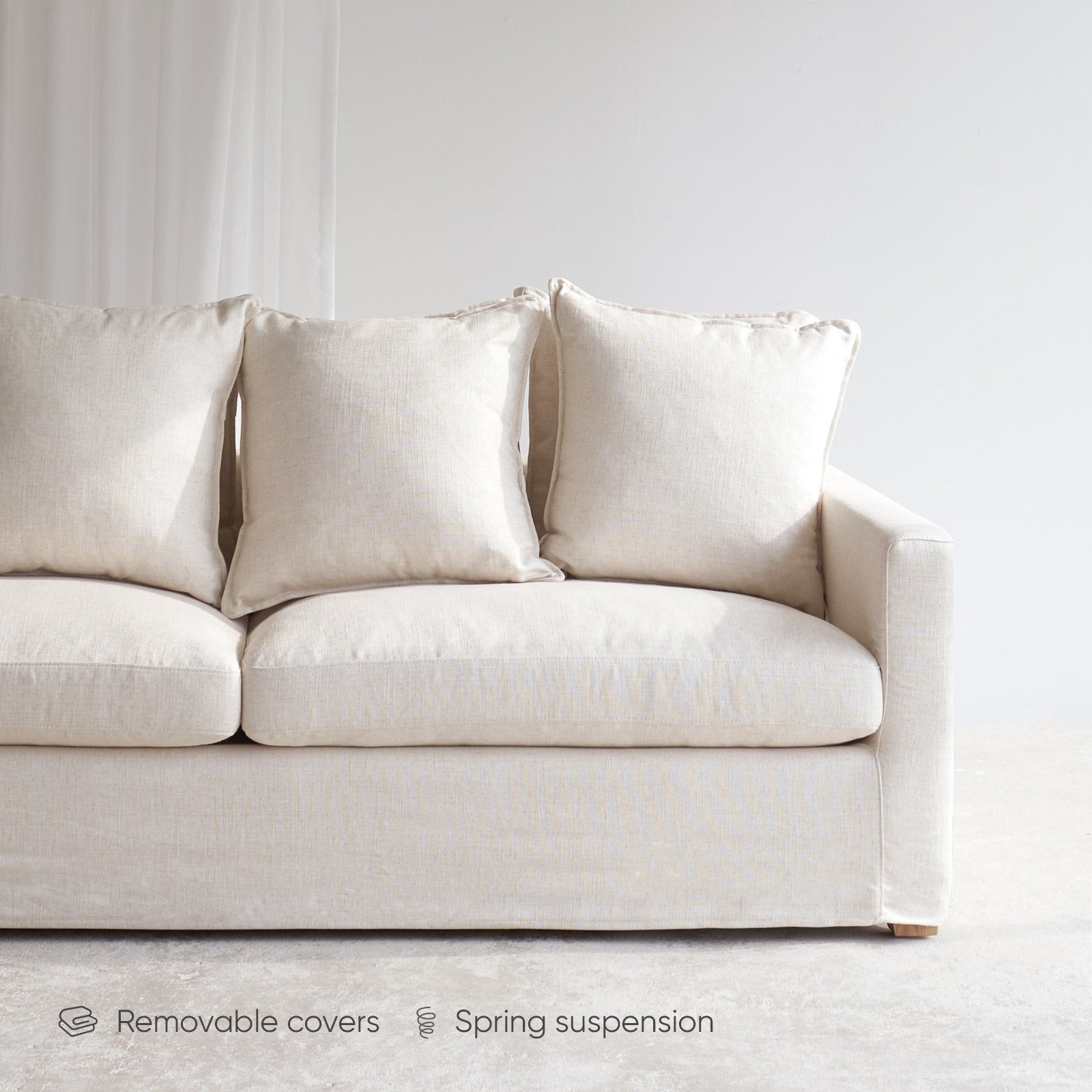 Charlie Fabric Lounge Sofa | Scandinavian 3 Seater Sofa – Originals ...