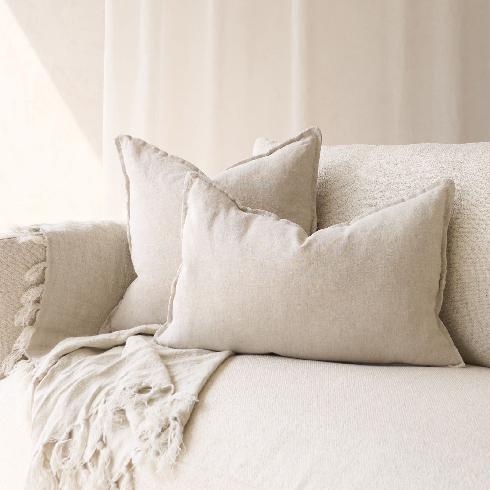 Linen Fabric Cushion | Natural – Originals Furniture
