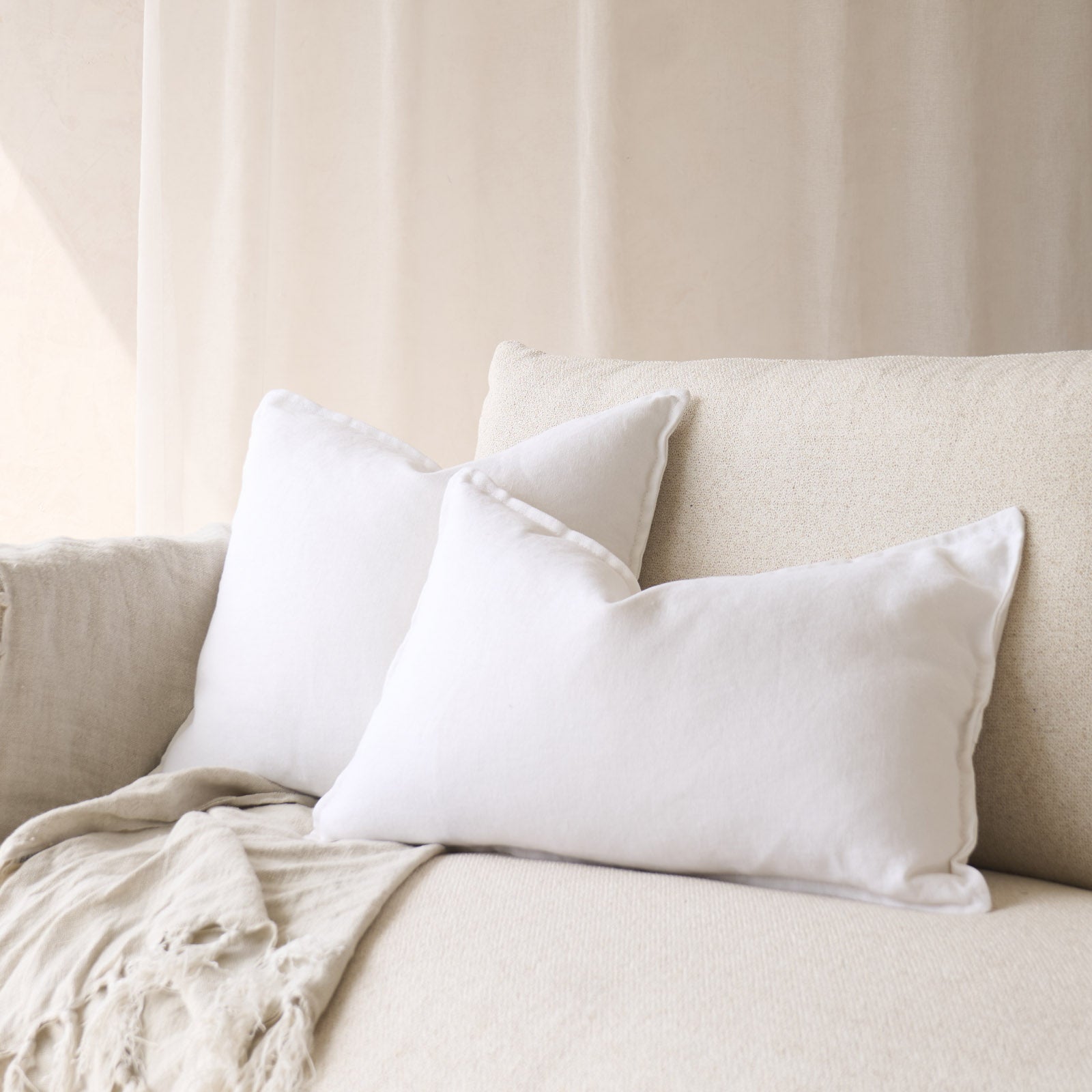 Linen Fabric Cushion | Snow – Originals Furniture