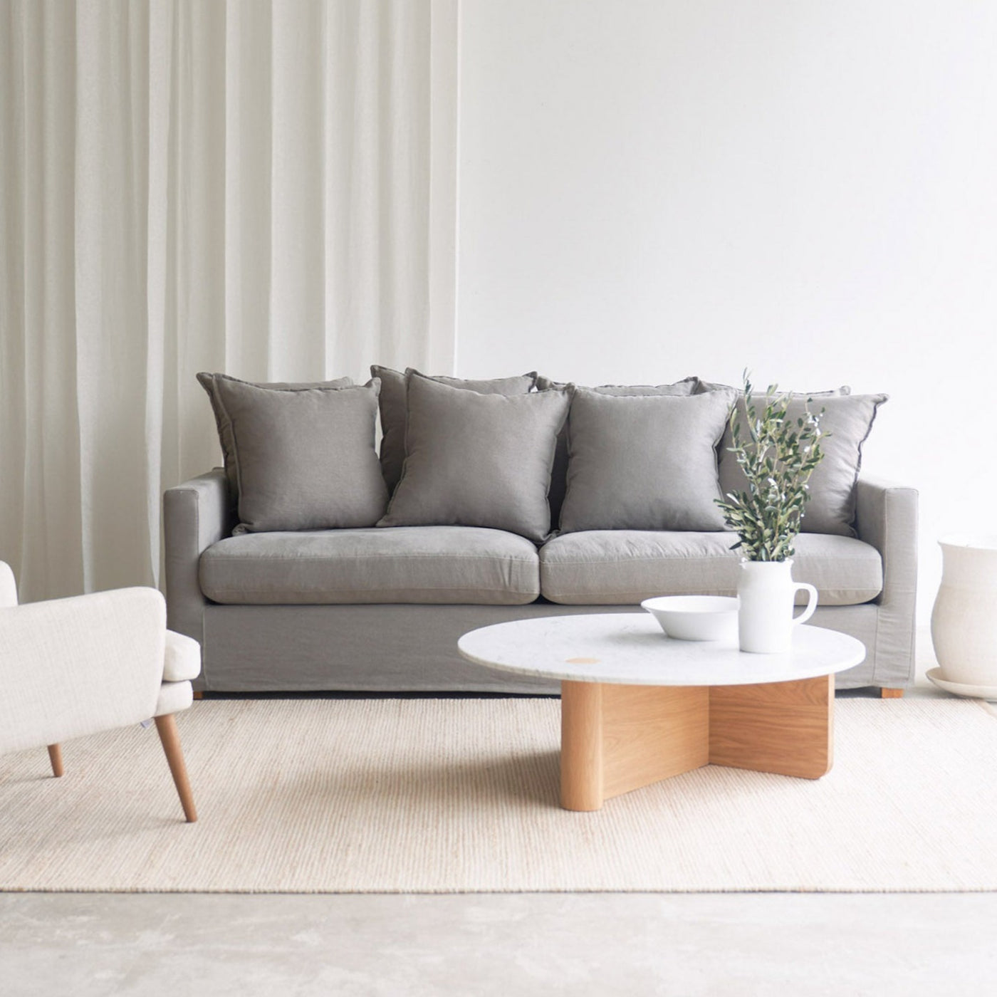 Charlie Fabric Sofa 3 Seater Sofa Grey Originals Furniture