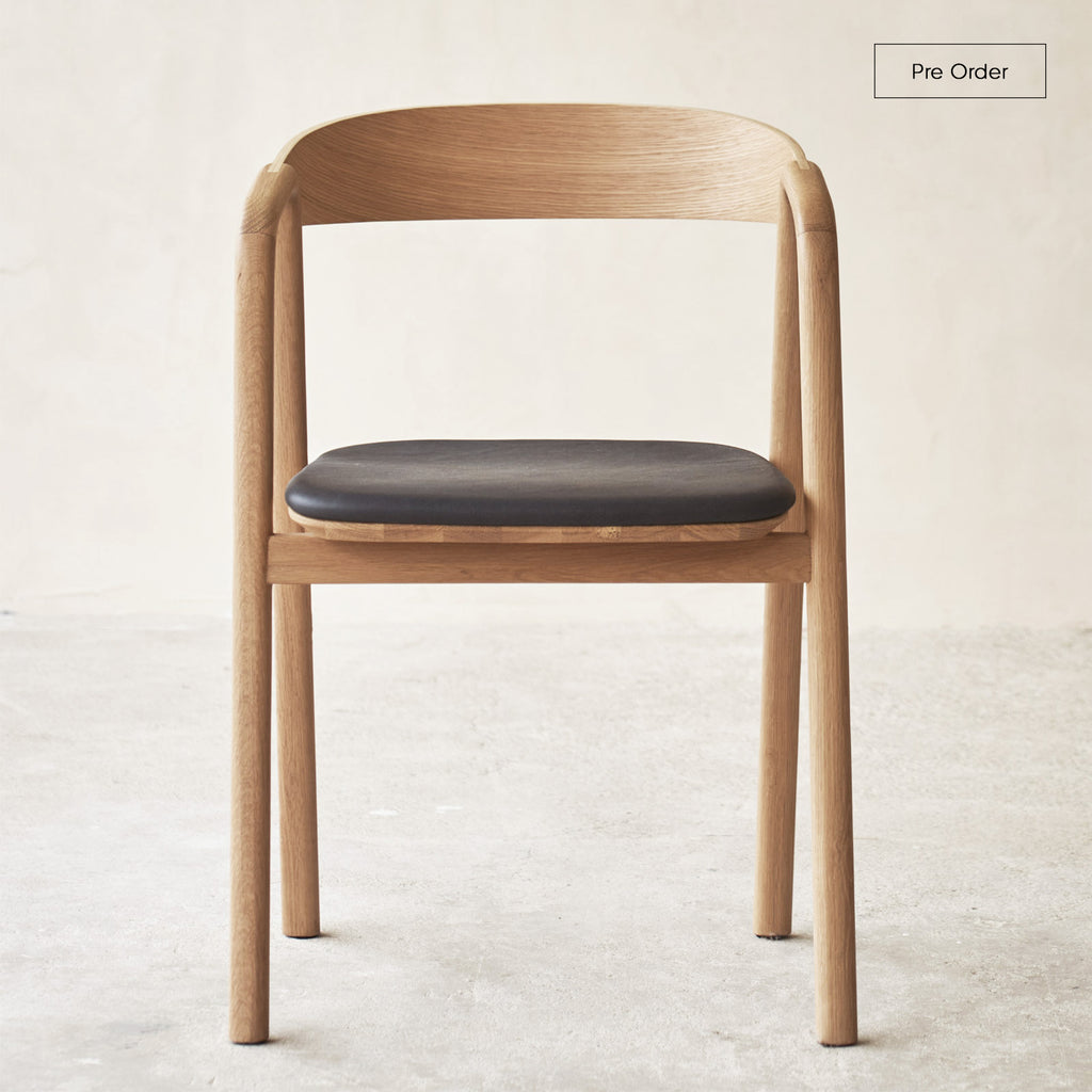 Inlay Dining Chair | Oak - Bespoke Leather – Originals Furniture