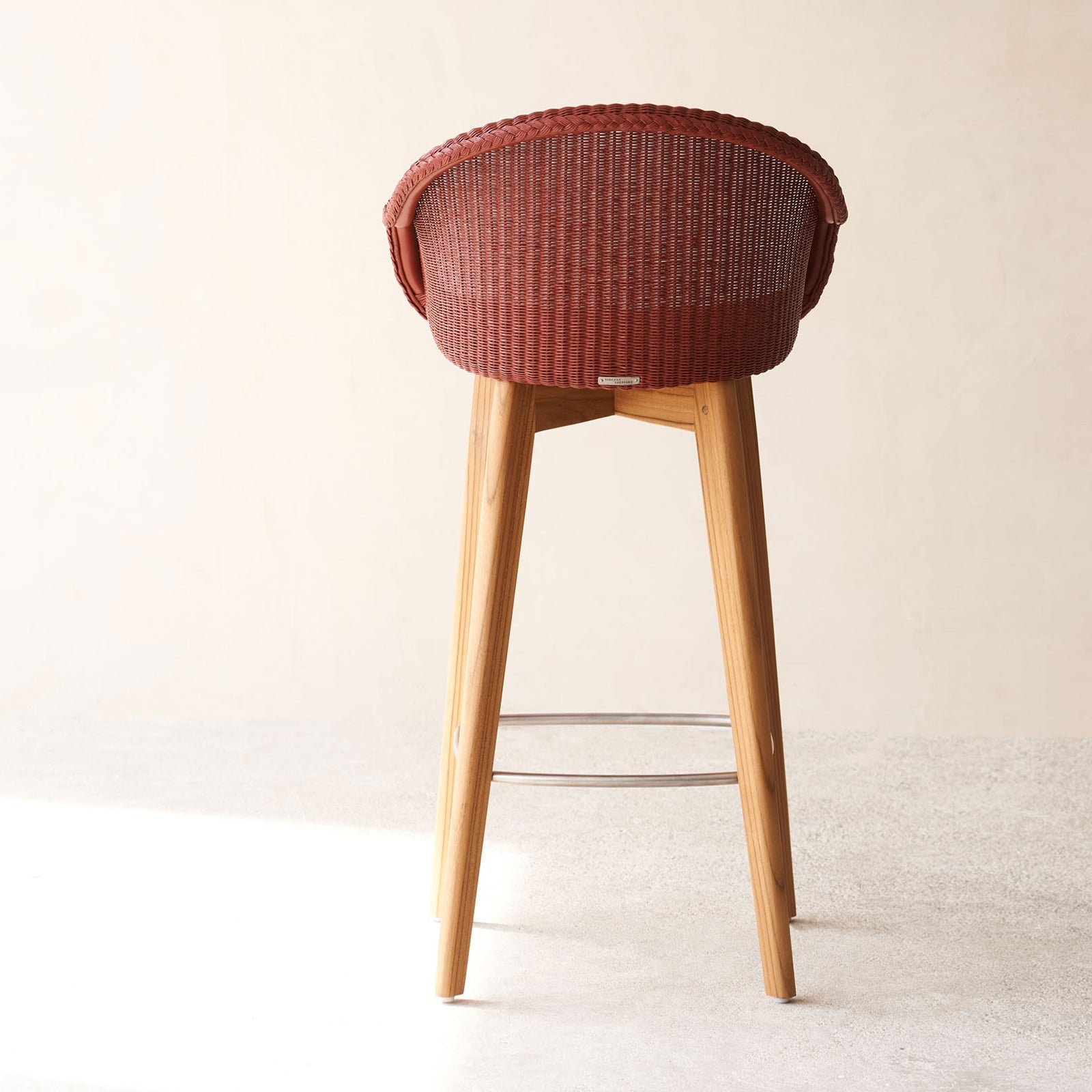 Avril Bar Stool | Teak Frame - Terracotta – Originals Furniture