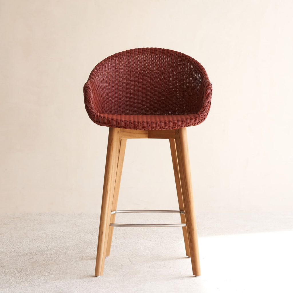 Avril Counter Stool | Teak Frame - Terracotta – Originals Furniture