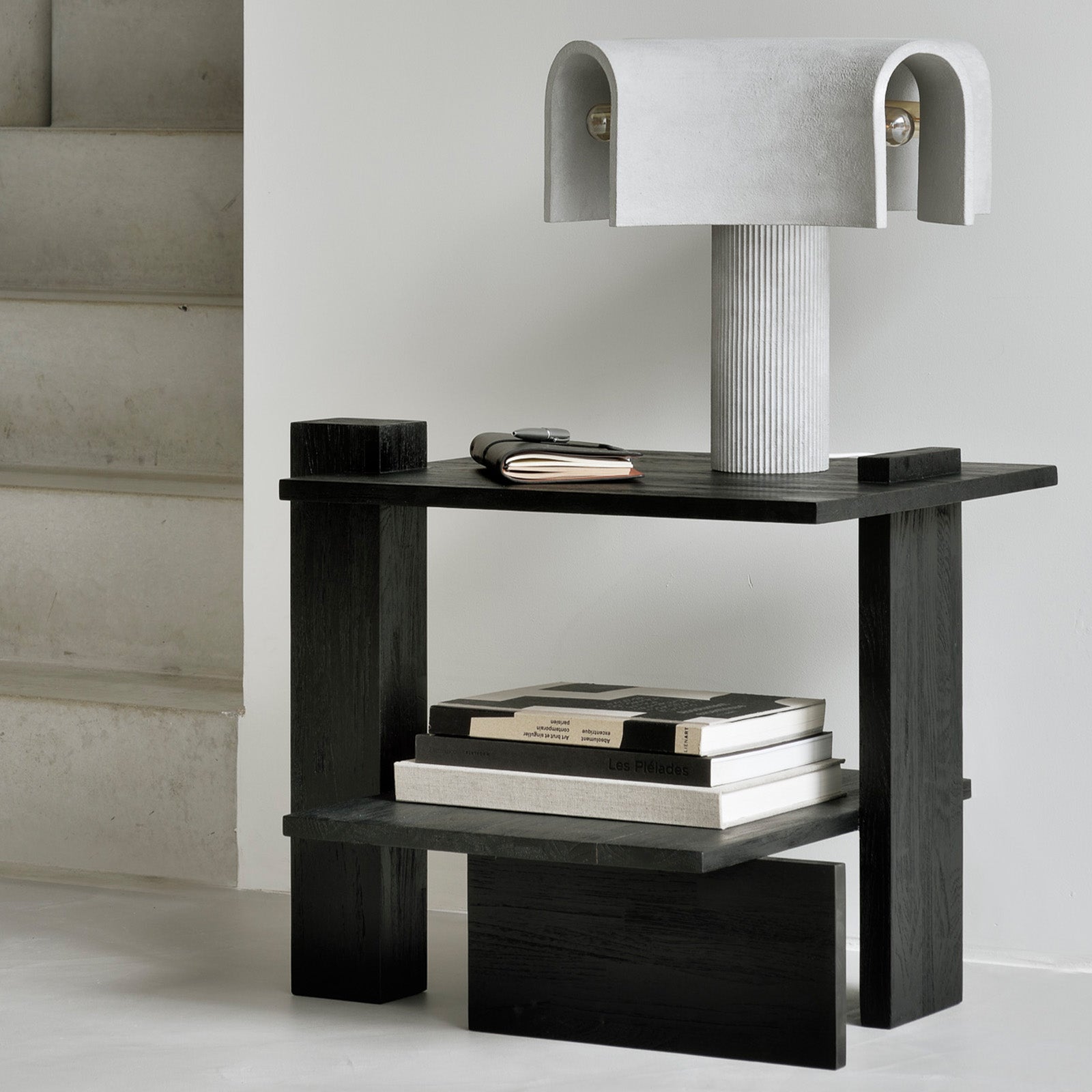 Abstract Side Table | Teak - Black – Originals Furniture