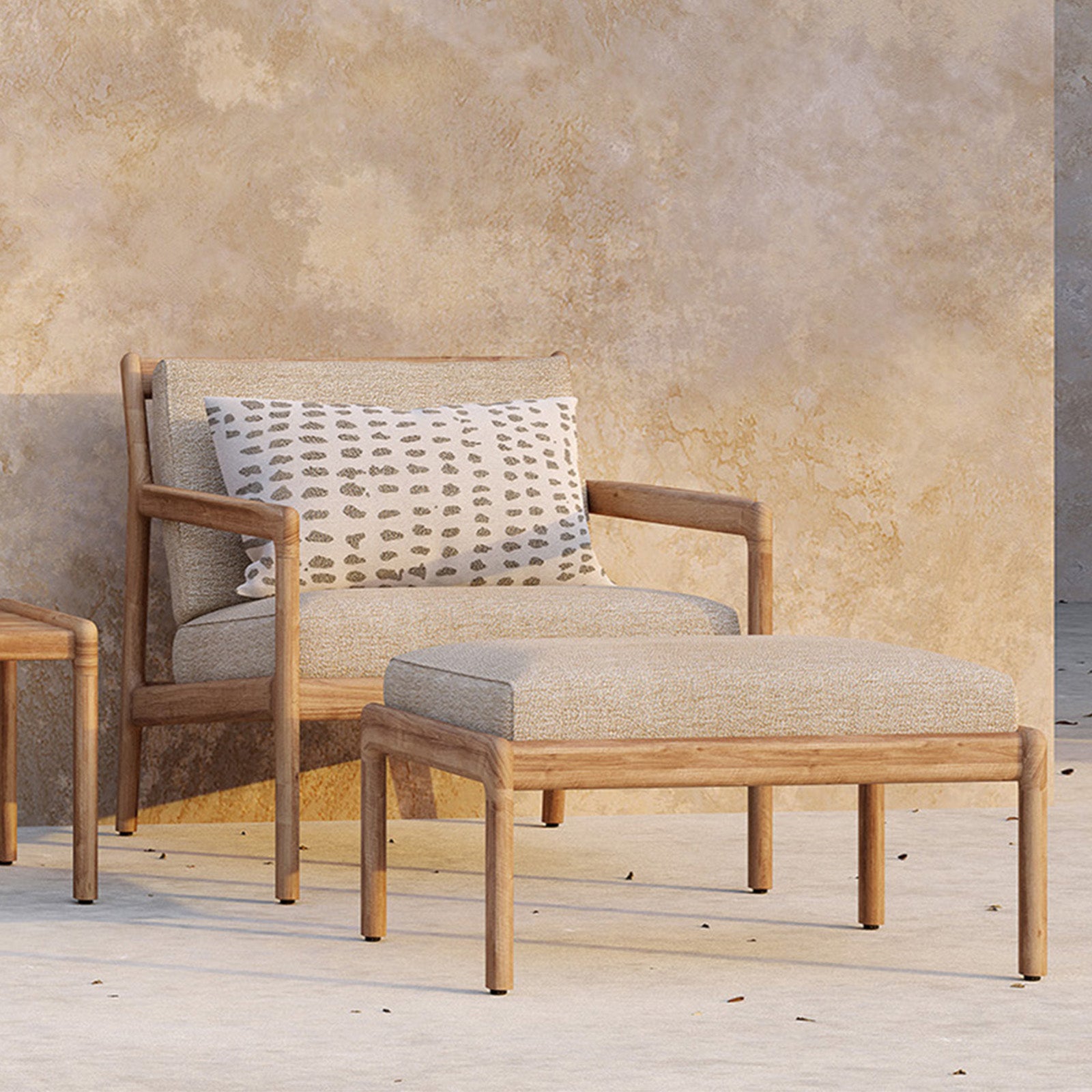 Jack Outdoor Foot Stool | Teak - Natural (71cm) – Originals Furniture