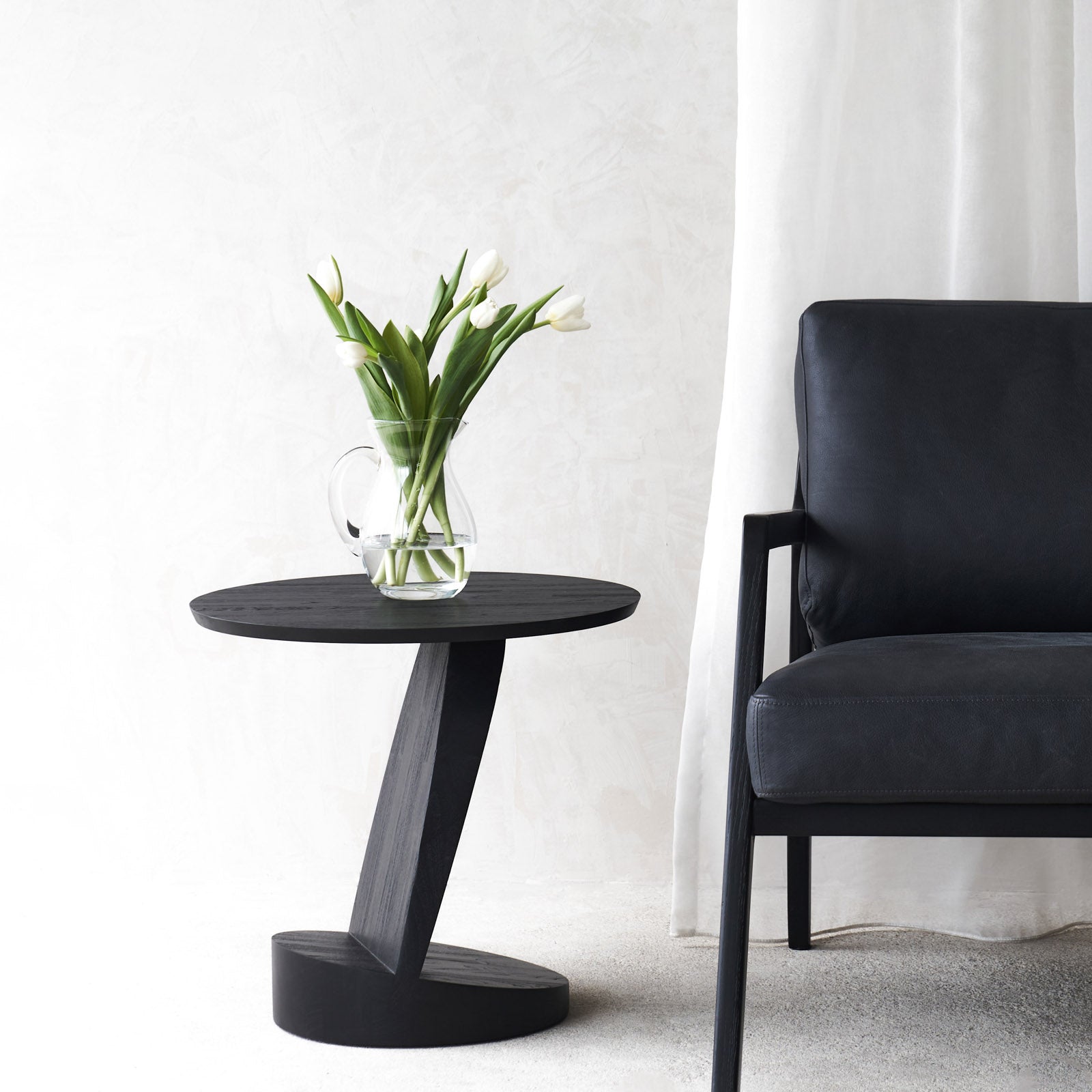 Oblic Side Table | Teak Black – Originals Furniture