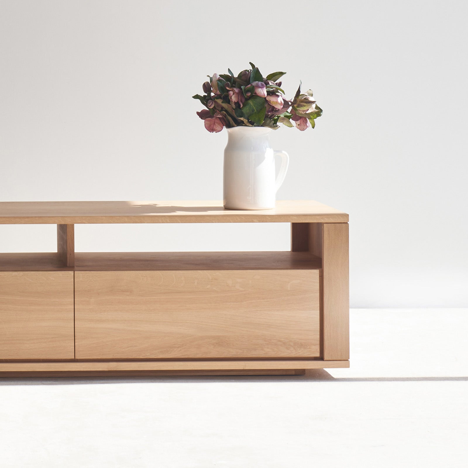 Ethnicraft Oak TV Console | Shadow 2 Drawers – Originals Furniture