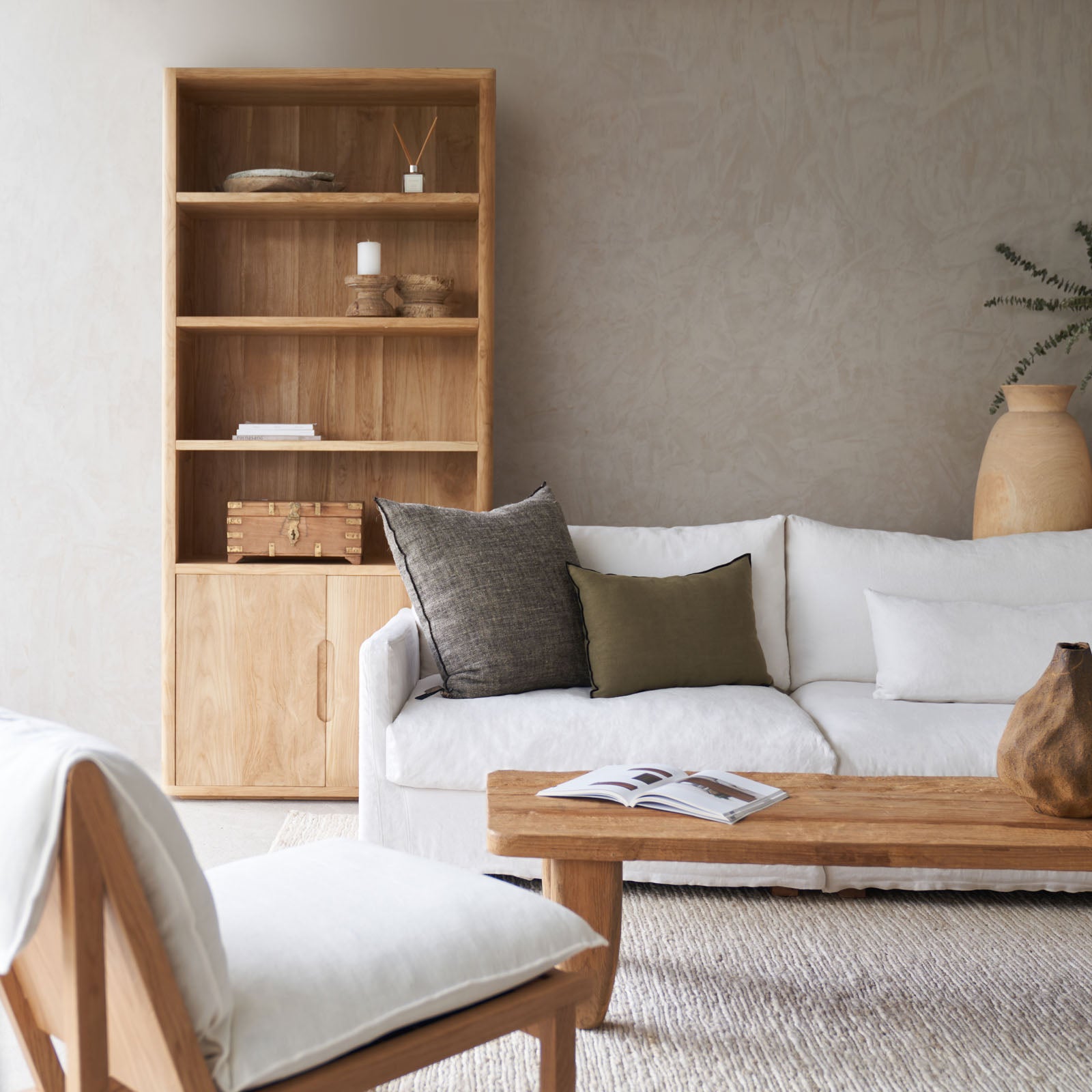 Java Bookcase | Old Teak - Natural (100cm) – Originals Furniture