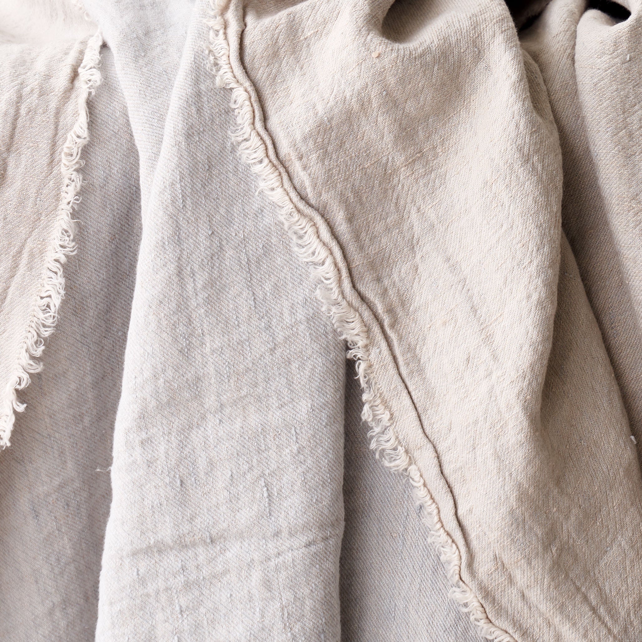 Reversible Throw | Crumpled Washed Linen - Pearl Grey – Originals Furniture