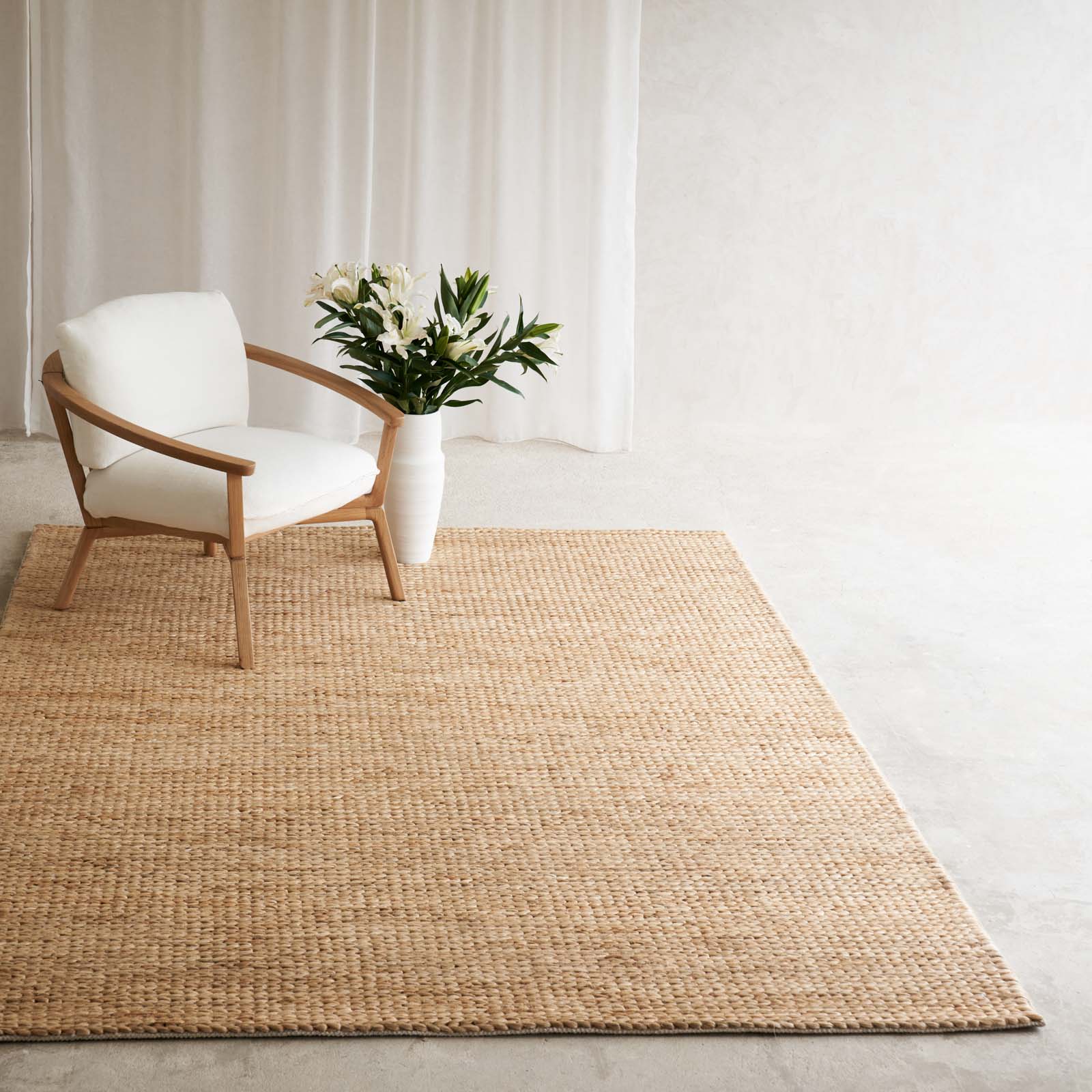 Andrea Large Knot Hemp Rug | Natural – Originals Furniture