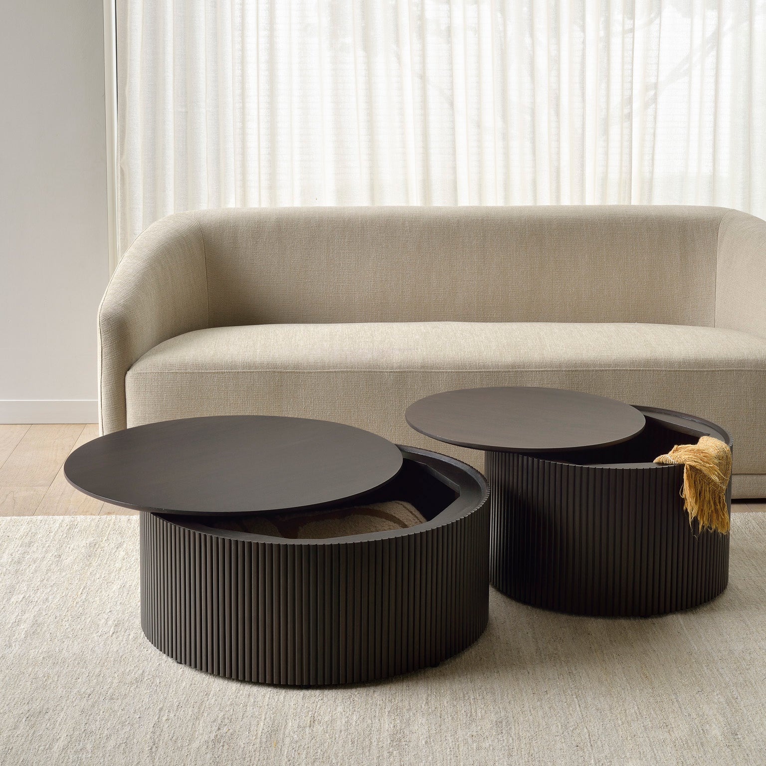 Roller Max Coffee Table | Mahogany Dark Brown - Medium (60cm ...