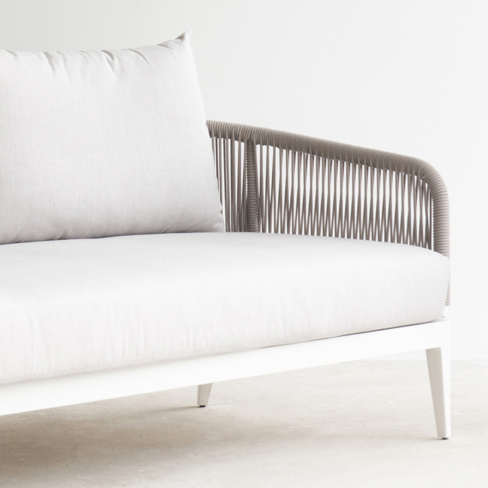 Hamilton Outdoor Sofa | 3 Seater White Frame - Grey (252cm) – Originals ...