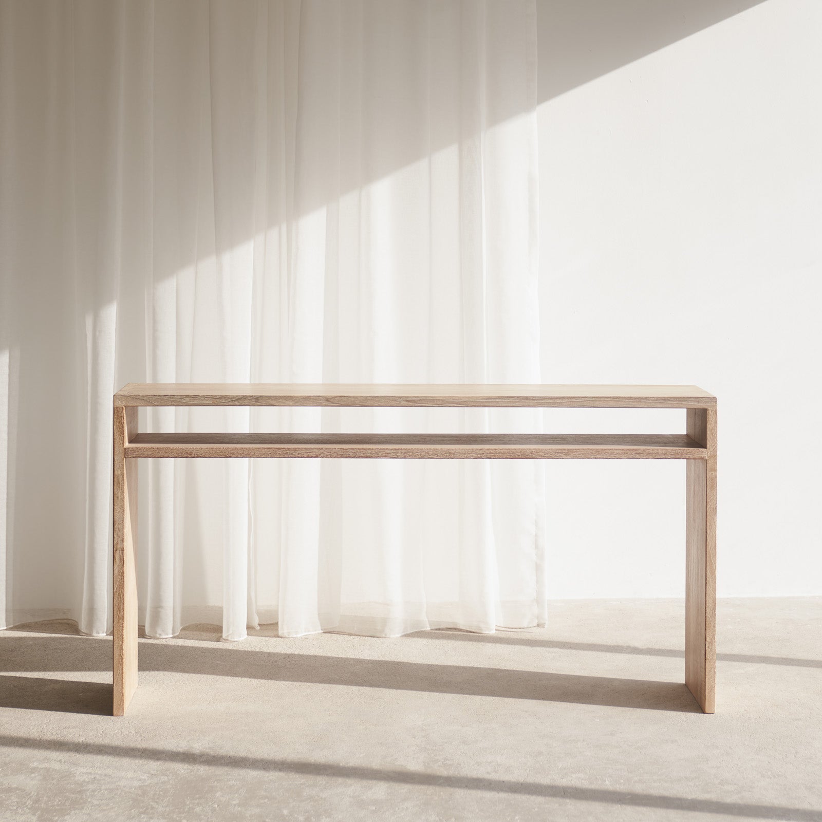 Java Console with Shelf | Teak - Whitewash – Originals Furniture