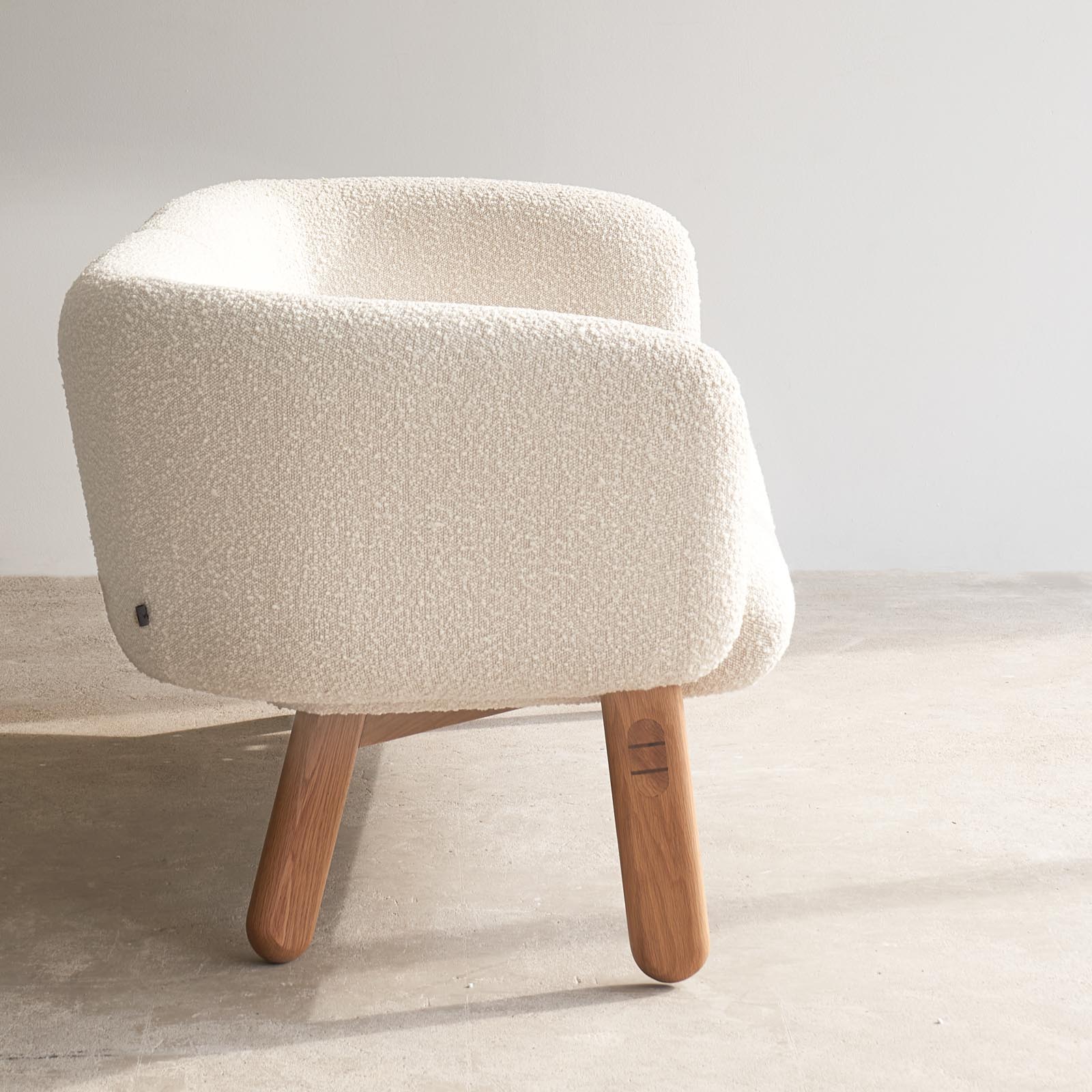 Copal Fabric Sofa, Curved Backrest | Soft Fabrics/Leather Available ...